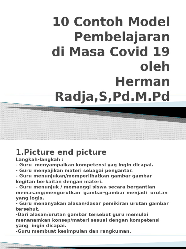 10 contoh model pembelajaran | PDF