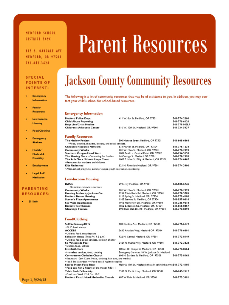 Medford Community Resource Guide | PDF | Humanitarian Aid