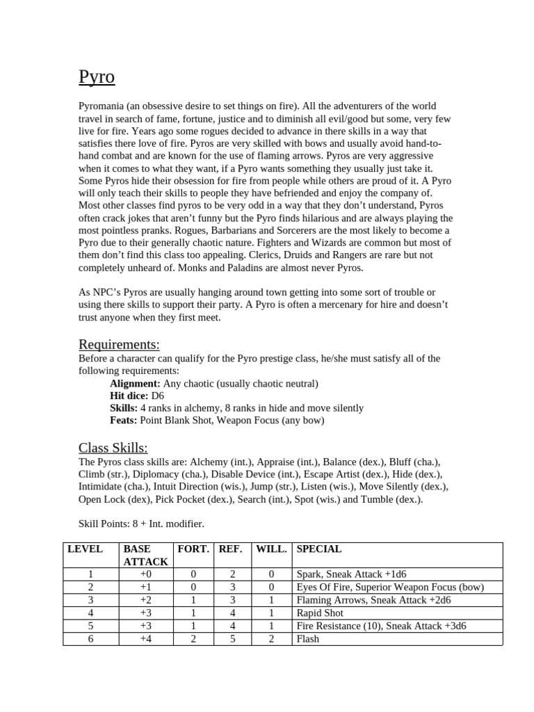 PYRO | PDF | Gary Gygax Games | Dungeons & Dragons