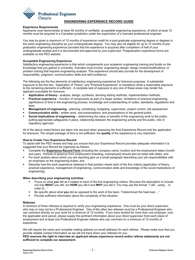 PEO Experience Record (Geotech Eng) | PDF | Deep Foundation ...