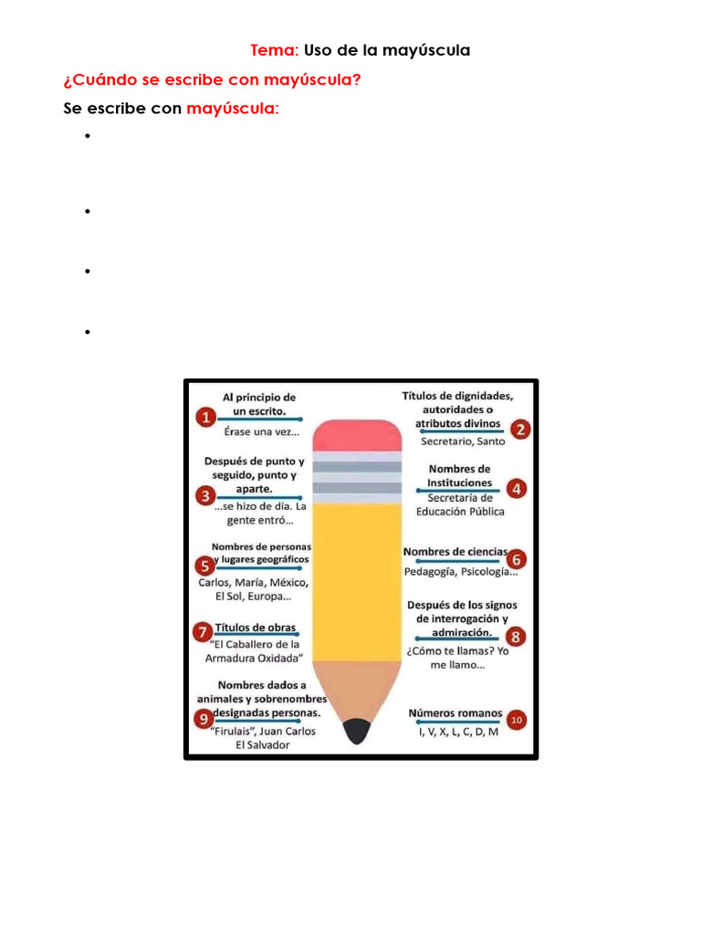 Uso correcto de la mayúscula en español | PDF