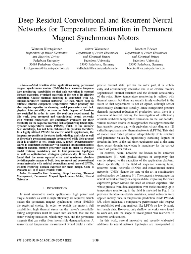 Deep Residual Convolutional and Recurrent Neural Networks For Temperature Estimation in ...