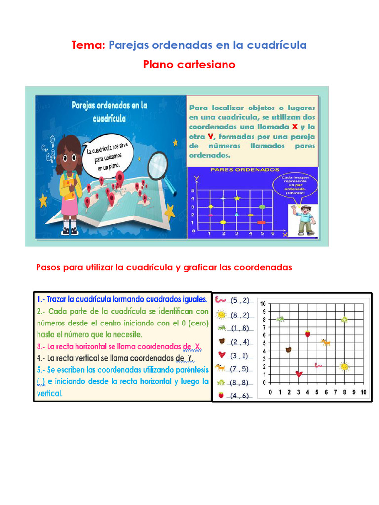 Tema 5 Mate Parejas Ordenadas | PDF