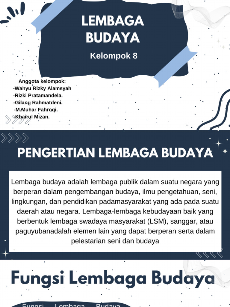 Lembaga Budaya Kelompok 8 - 20250204 - 145750 - 0000 | PDF