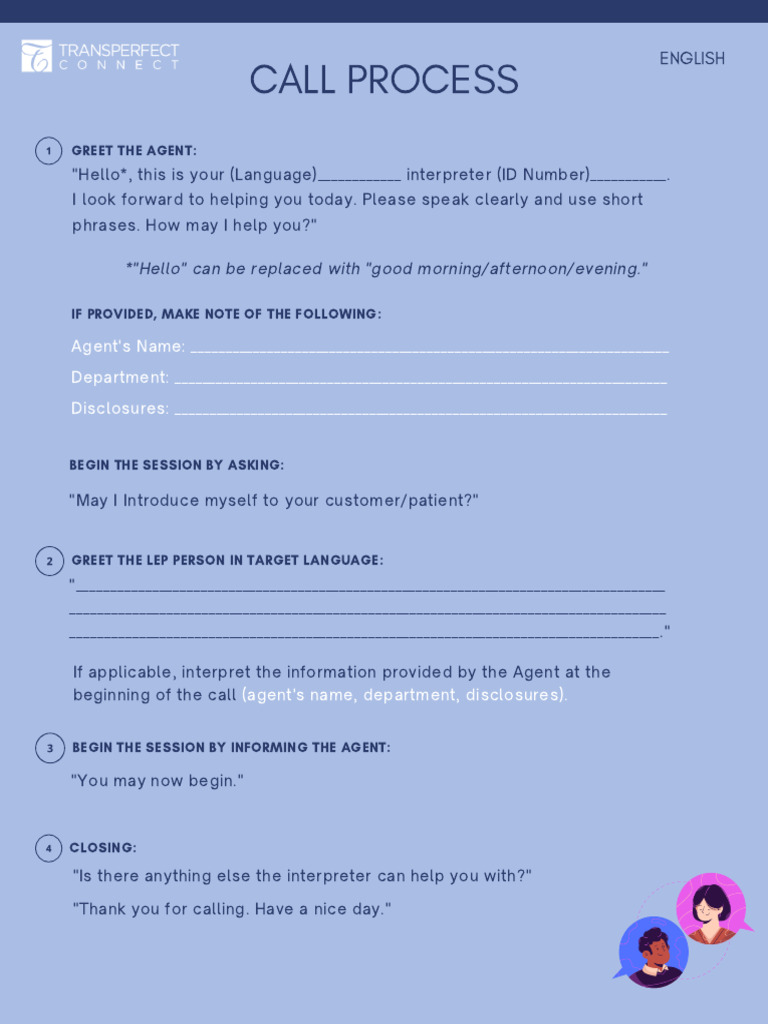 Interpreter Call Script Template | PDF