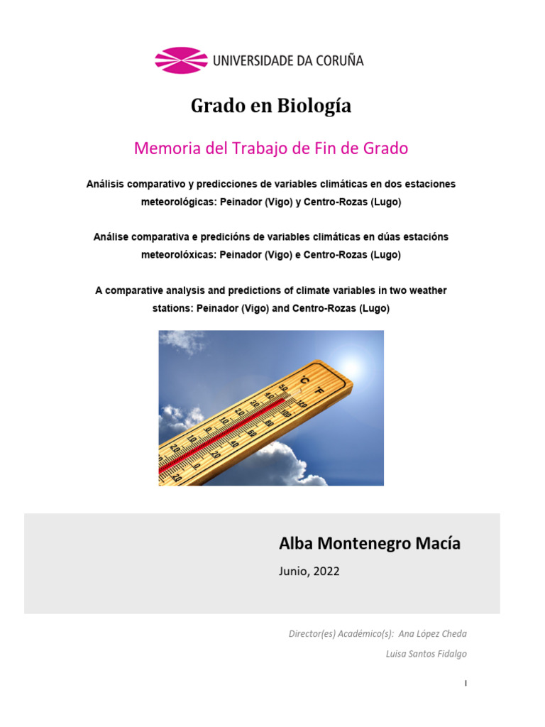 MontenegroMacia_Alba_TFG_2022 | PDF | Clima | Grupo Intergubernamental ...