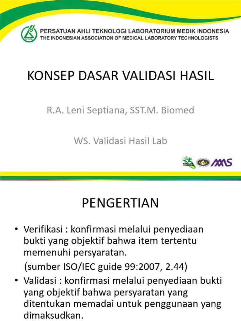 KONSEP DASAR VALIDASI HASIL Revisi-Dikonversi | PDF