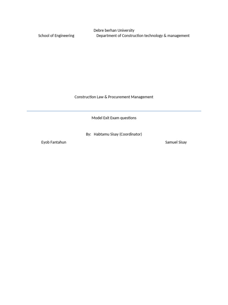Construction Exam for Students | PDF | Specification (Technical ...