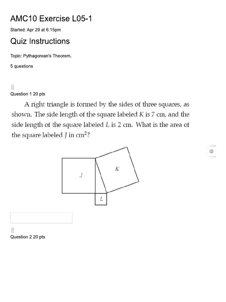 Quiz_ AMC10 Exercise L05-1 | PDF