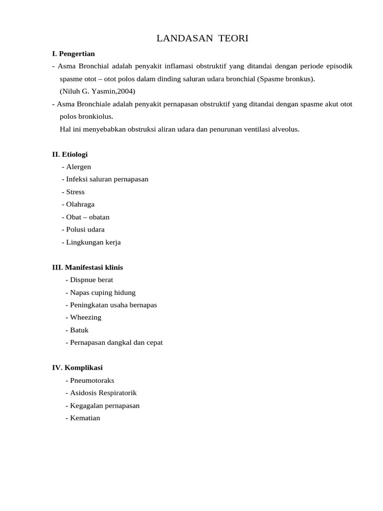 Askep Asma Bronchiale | PDF