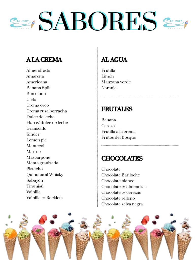 Sabores de Helados | PDF
