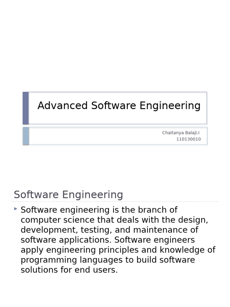 Key Principles of Software Engineering | PDF | Software | Software ...