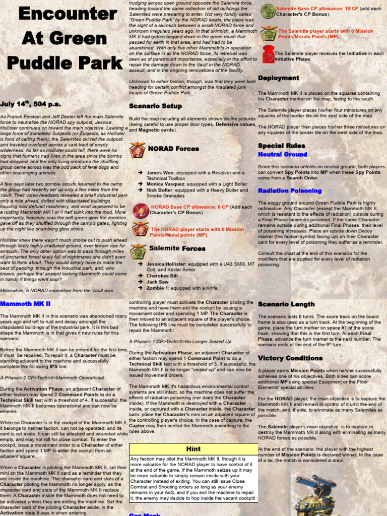 Encounter at Green Puddle Park | PDF