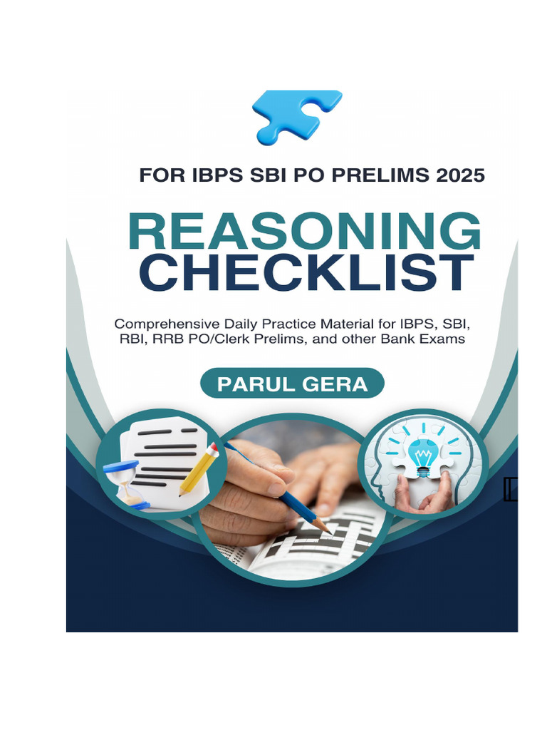 Reasoning Checklist #8 PDF 2025 by Parul Gera | PDF | Mathematics