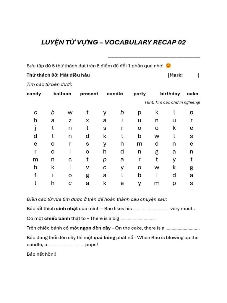 Vocab Recap 2 | PDF