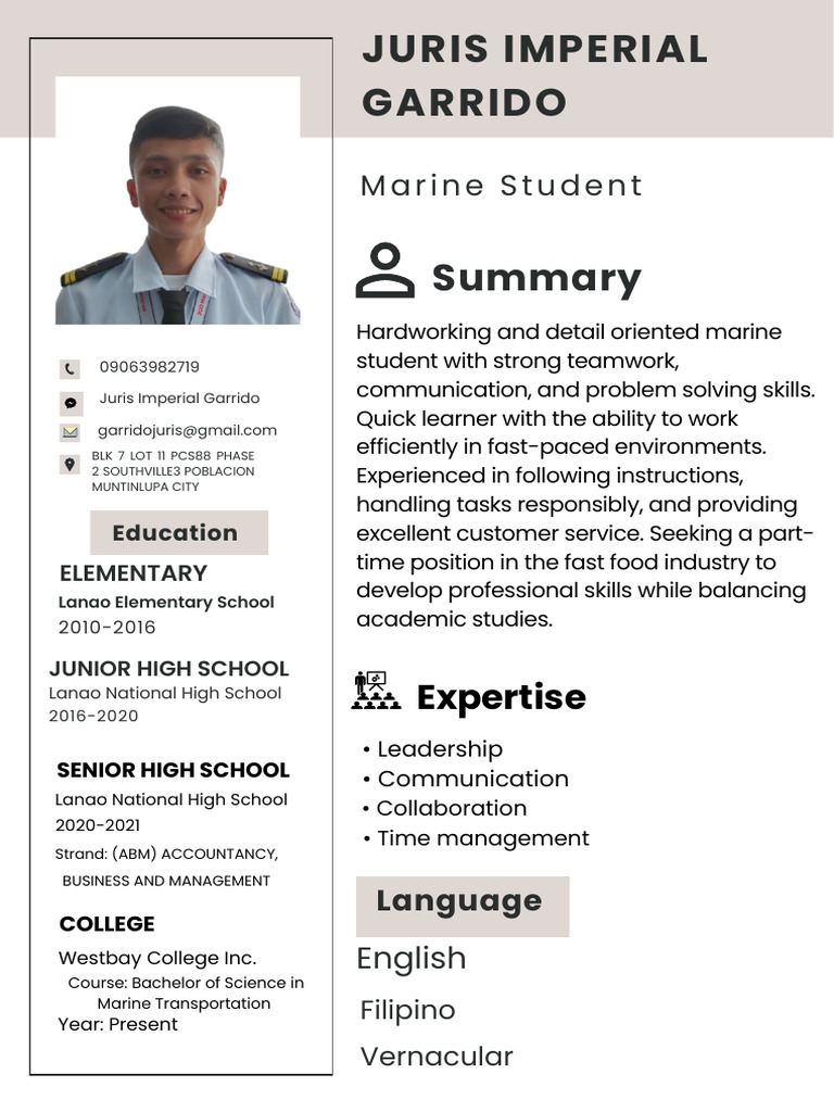 Simple Professional CV Resume - 20250213 - 124321 - 0000 | PDF
