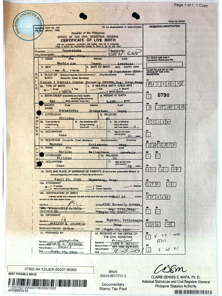 birth cert | PDF