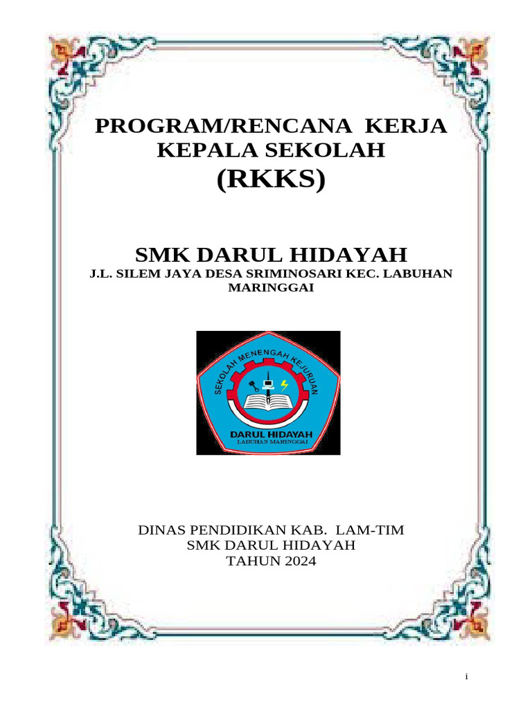Program Kerja Kepala Sekolah Lengkap | PDF