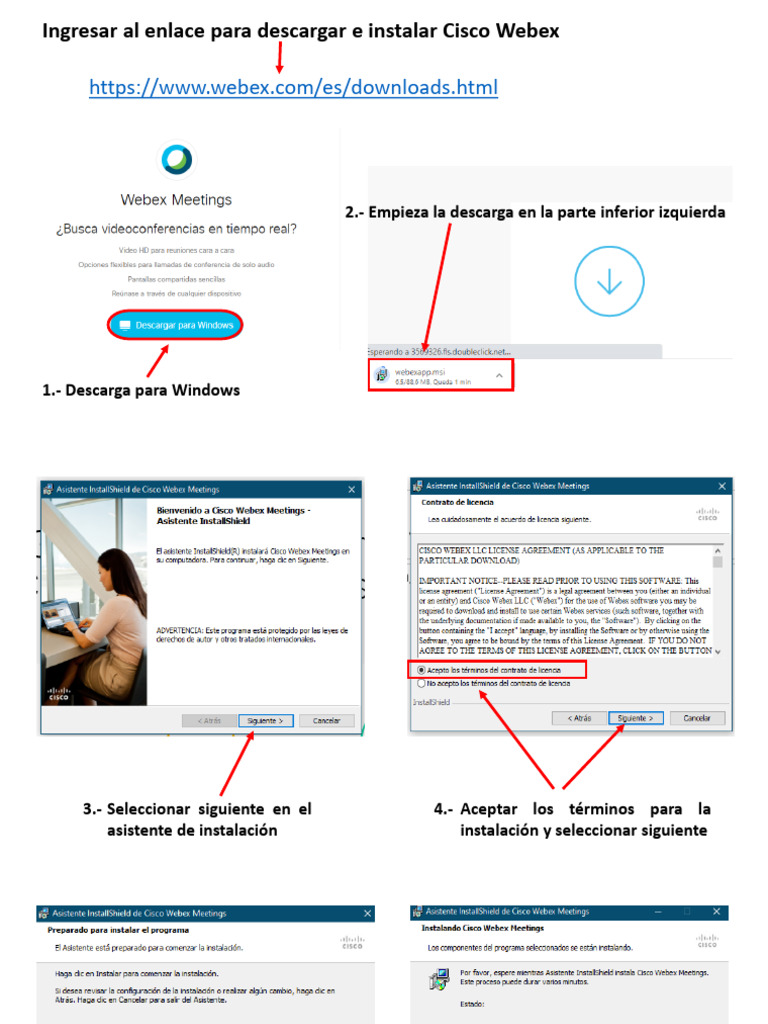 Guía para instalar Cisco Webex | PDF