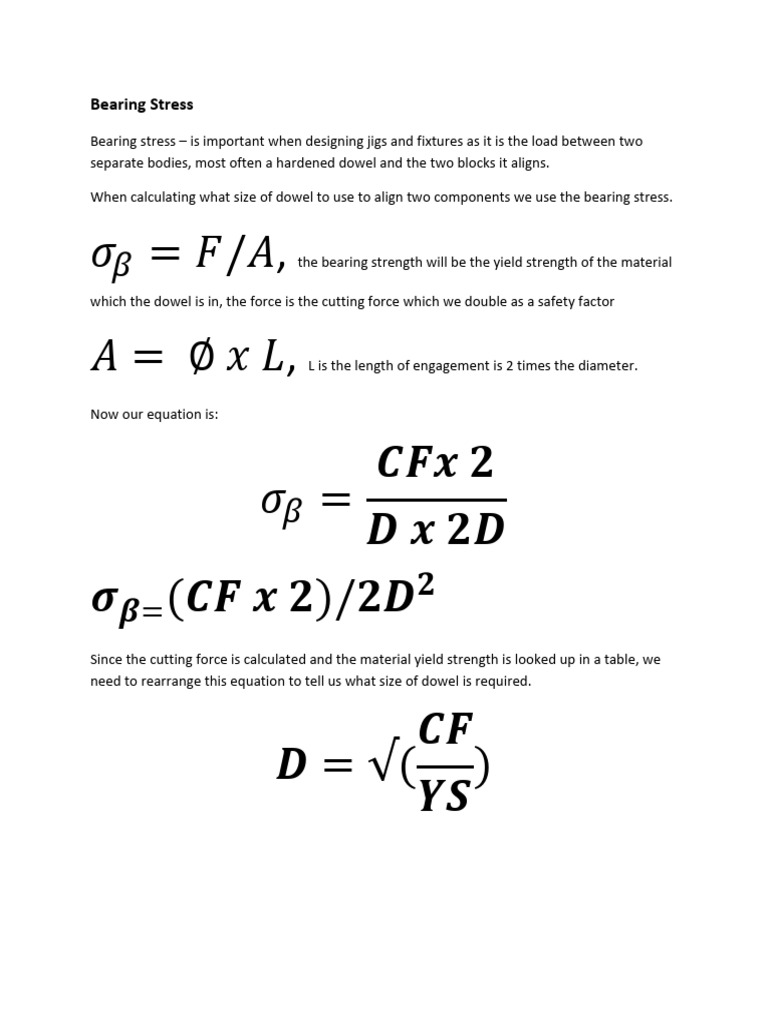Bearing Stress | PDF