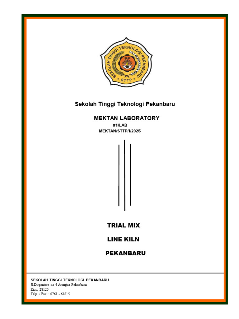Cover Depan Laporan | PDF