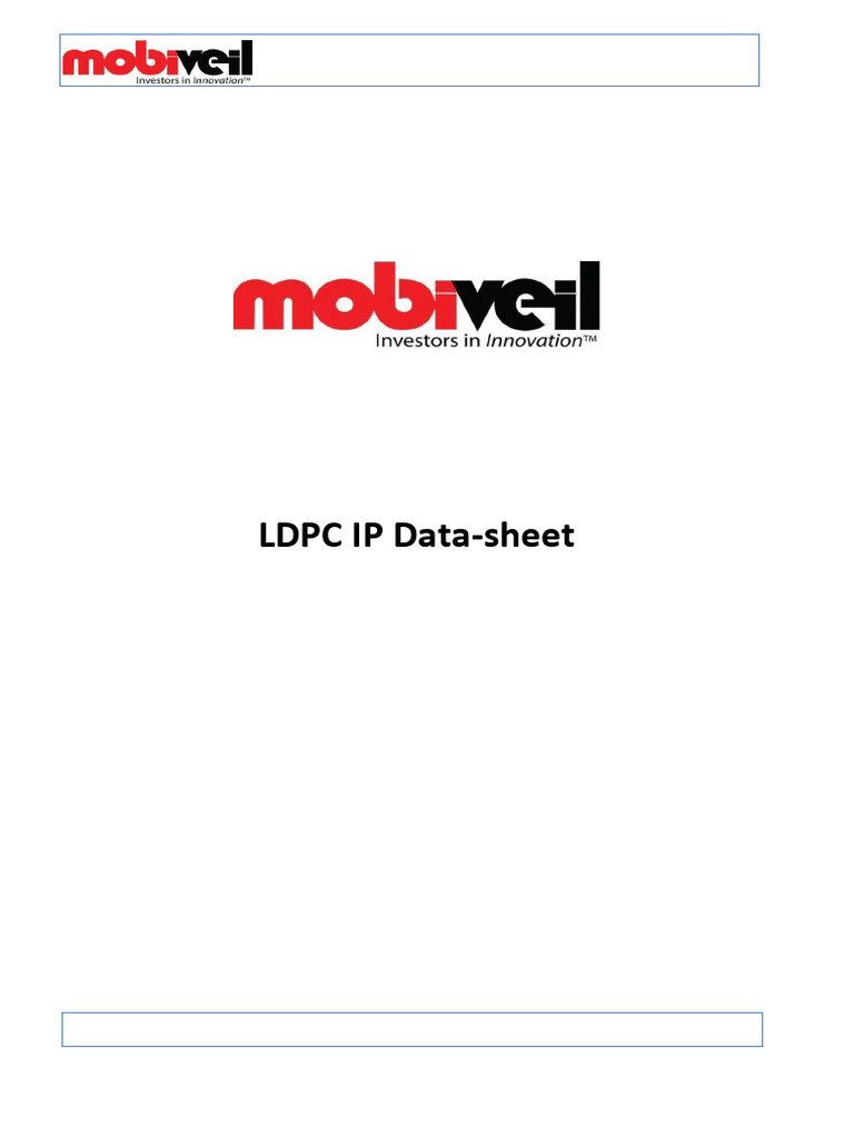 MV_LDPC_DATASHEET_2.0.1 | PDF | Low Density Parity Check Code | Computer Engineering