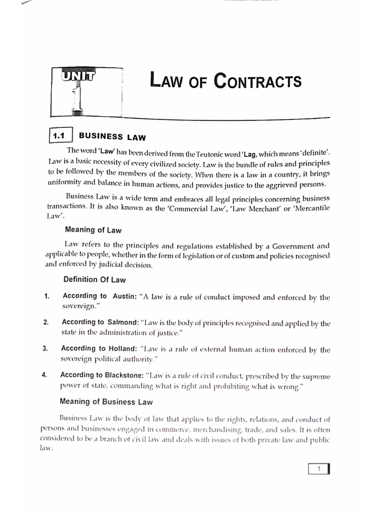 Business Law and Ethics 1st Unit | PDF