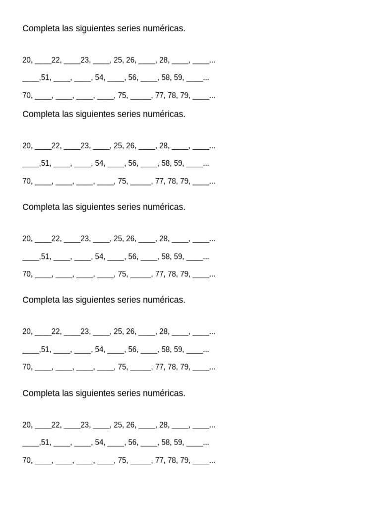 Ejercicios de Series Numéricas | PDF