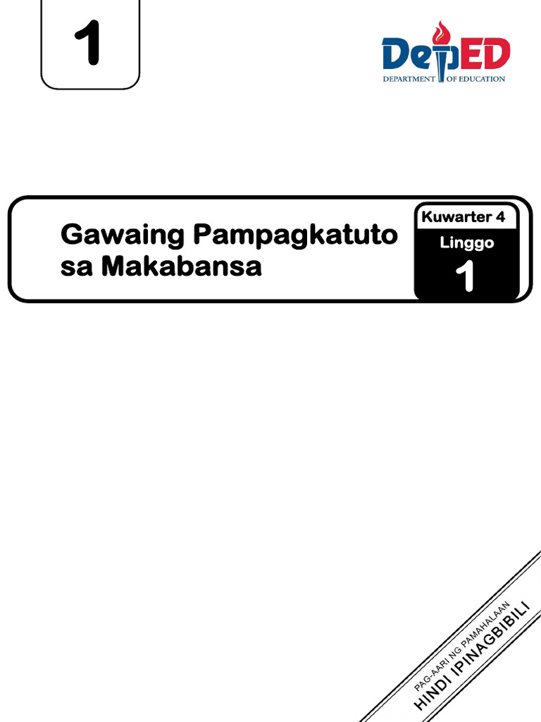 Las - Makabansa 1 Q4 - W1 | PDF
