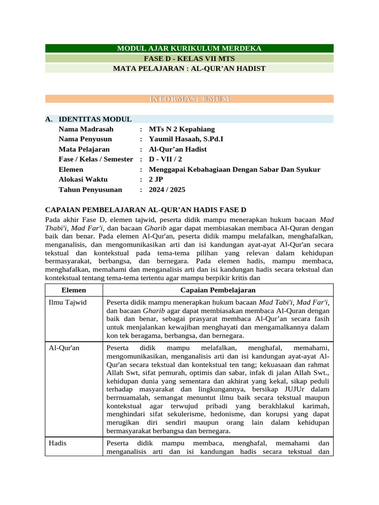 Modul Ajar Okta | PDF