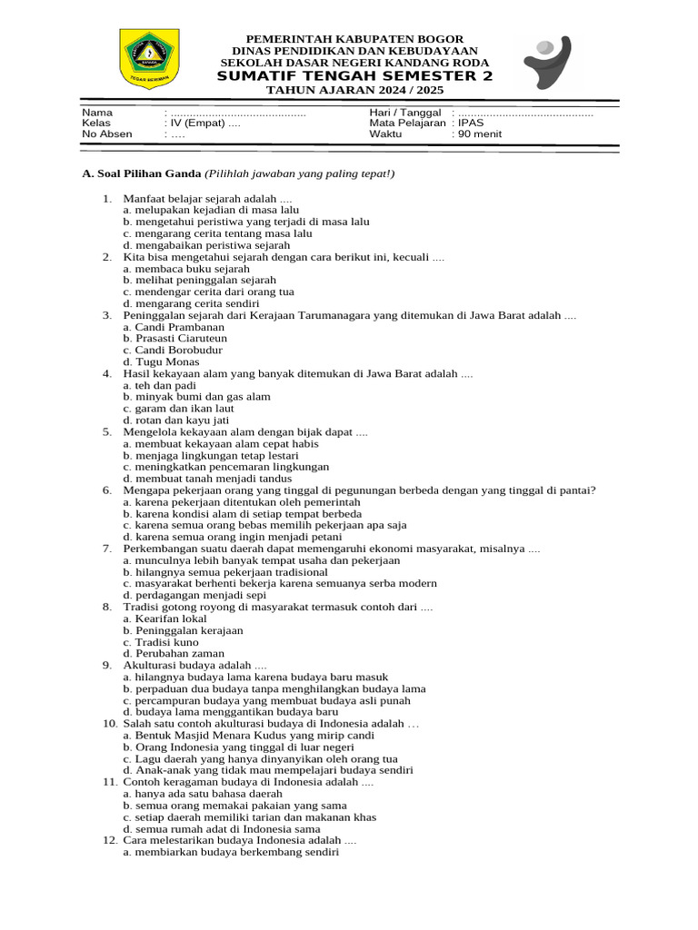 STS Ipas SMT 2 Kelas 4 | PDF