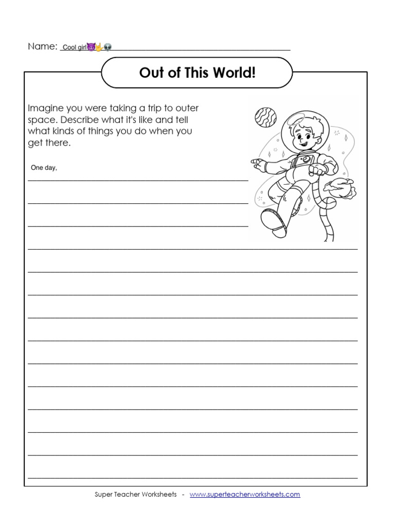 Space Adventure Writing Prompt | PDF