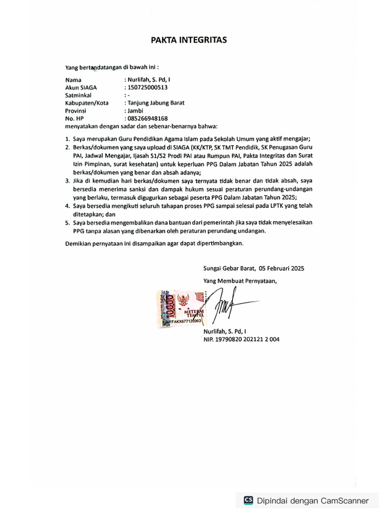 Fakta Integritas | PDF