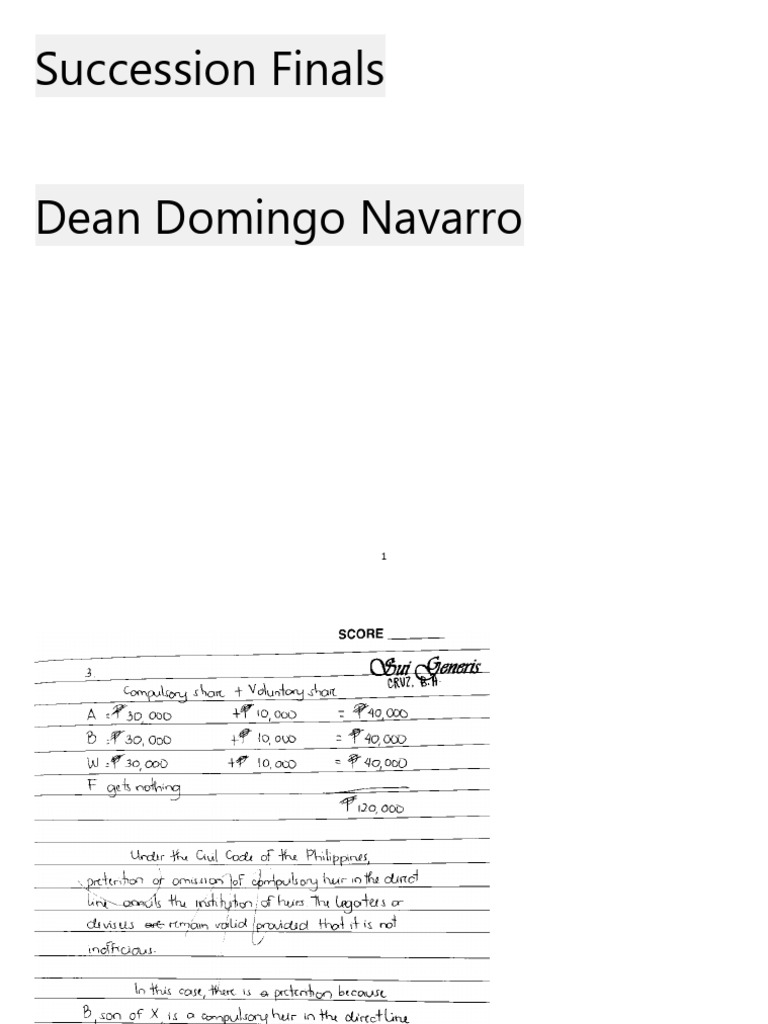 Toaz - Info Succession Finals Dean Domingo Navarro PR | PDF