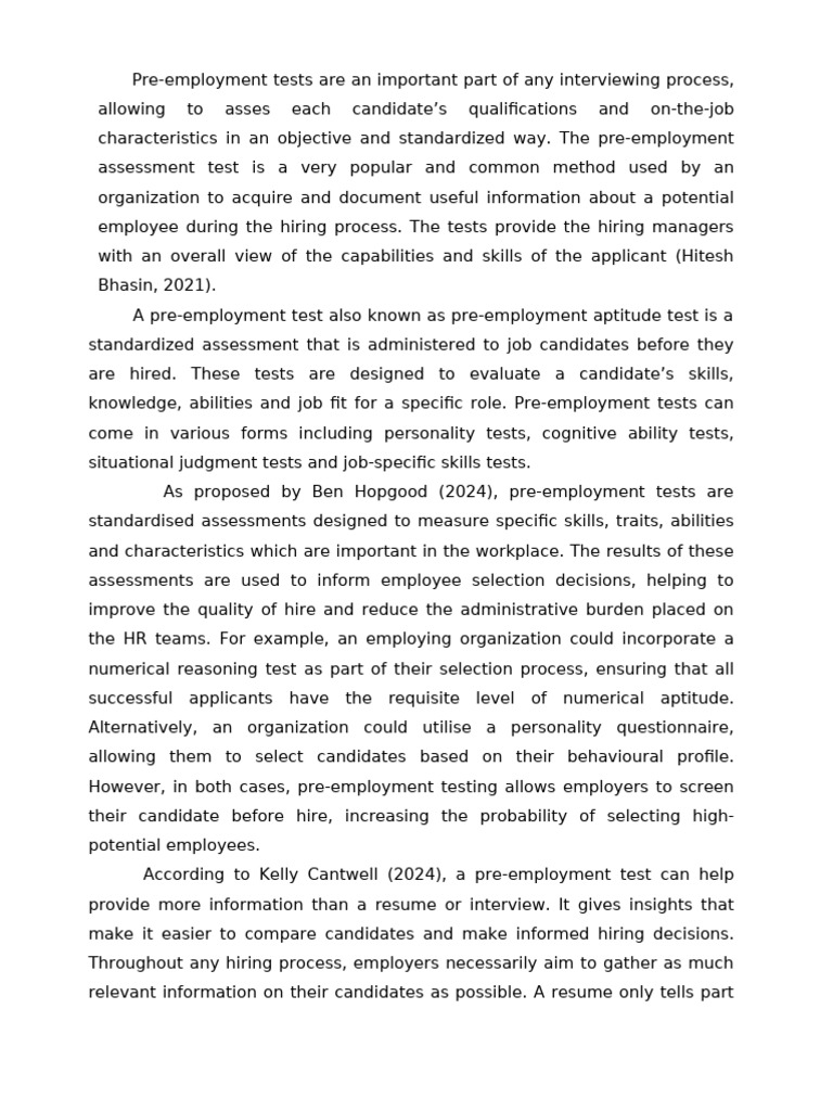 Industrial Assignment Two2 | PDF | Recruitment | Educational Assessment