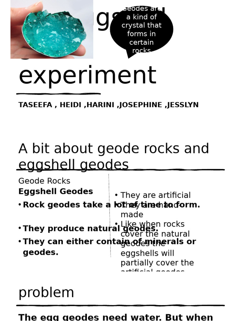 The Egg Geode Experiment (1) | PDF | Water