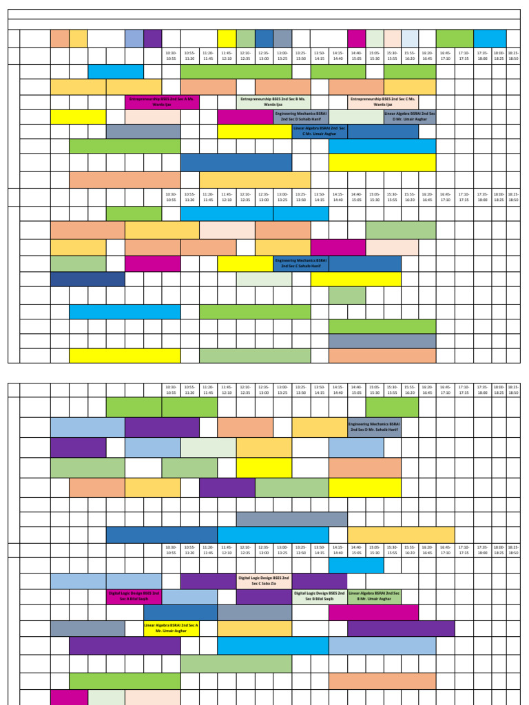 Time Table Spring 2025 V 1.0 (Intelligent Systems) 12 02 2025 | PDF | Engineering | Mathematics