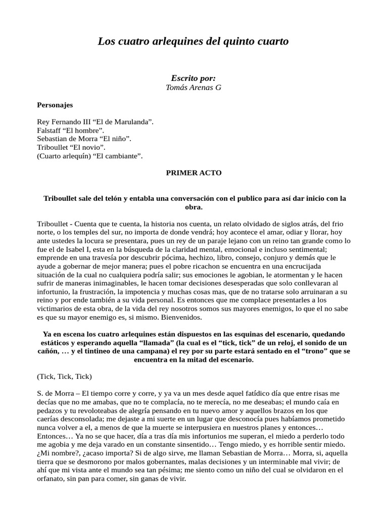 Los cuatro Arlequines | PDF