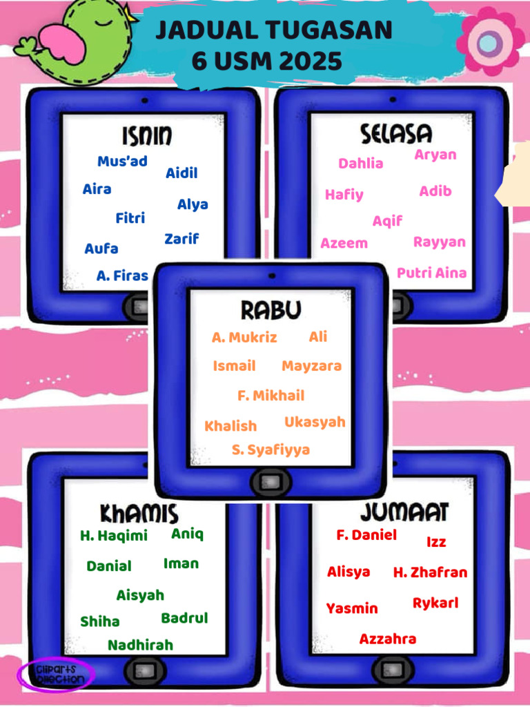 Jadual Tugasan 6 USM | PDF