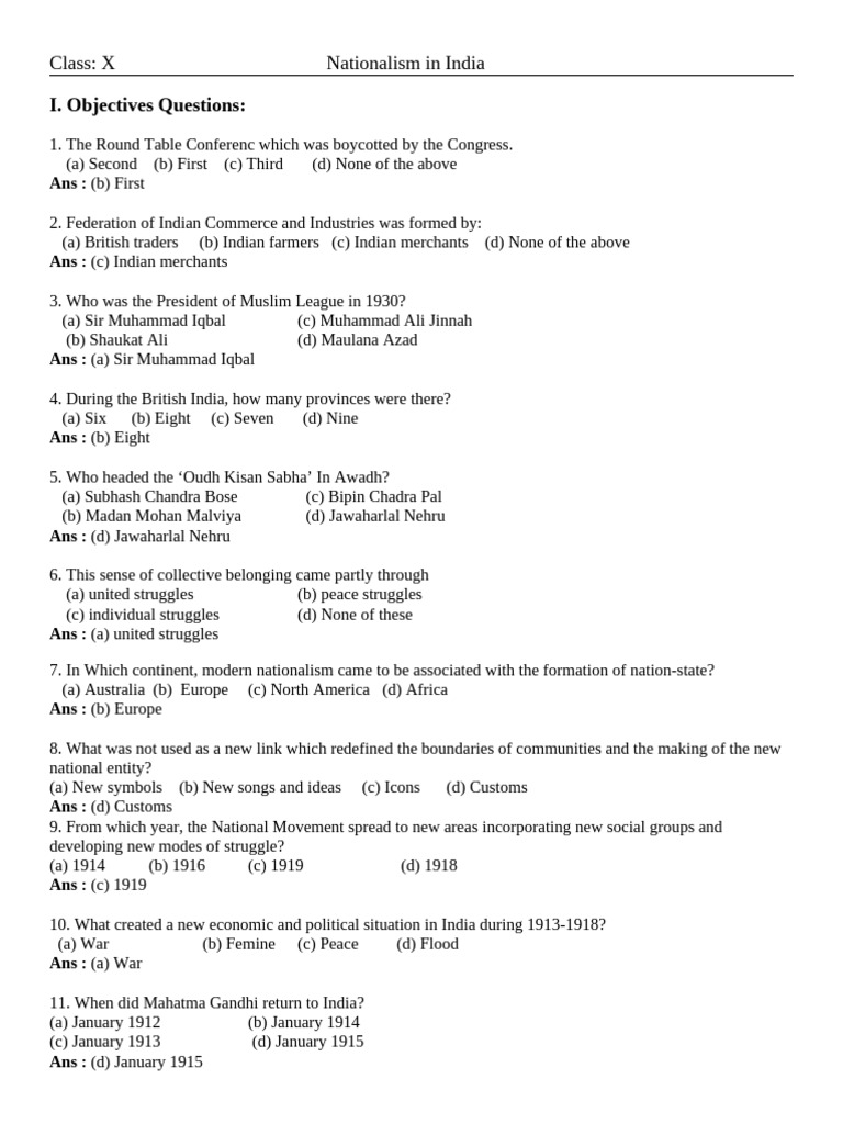 Nationalism in India | PDF | Mahatma Gandhi | British Raj