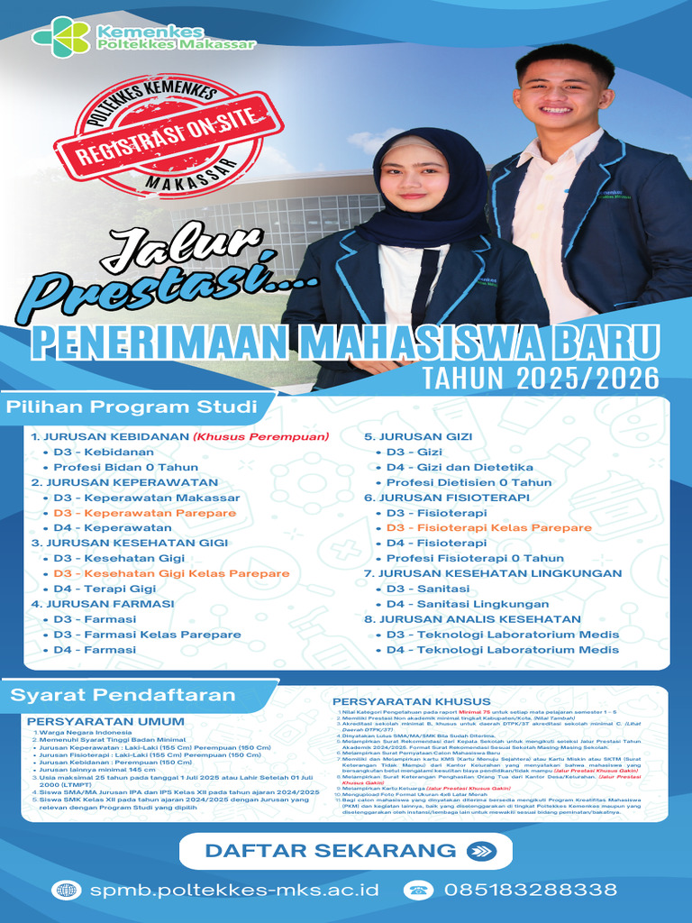 Biru Dan Putih Modern Penerimaan Mahasiswa Baru Banner | PDF