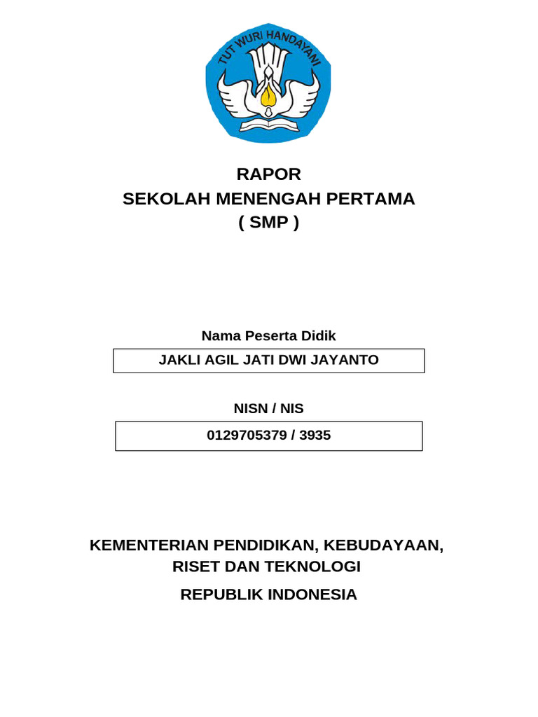 Rapor - Jakli Agil Jati Dwi Jayanto | PDF