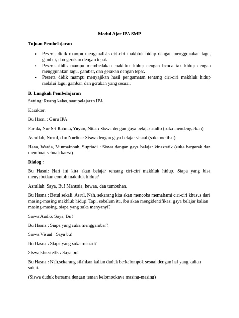 Modul Ajar Praktik | PDF