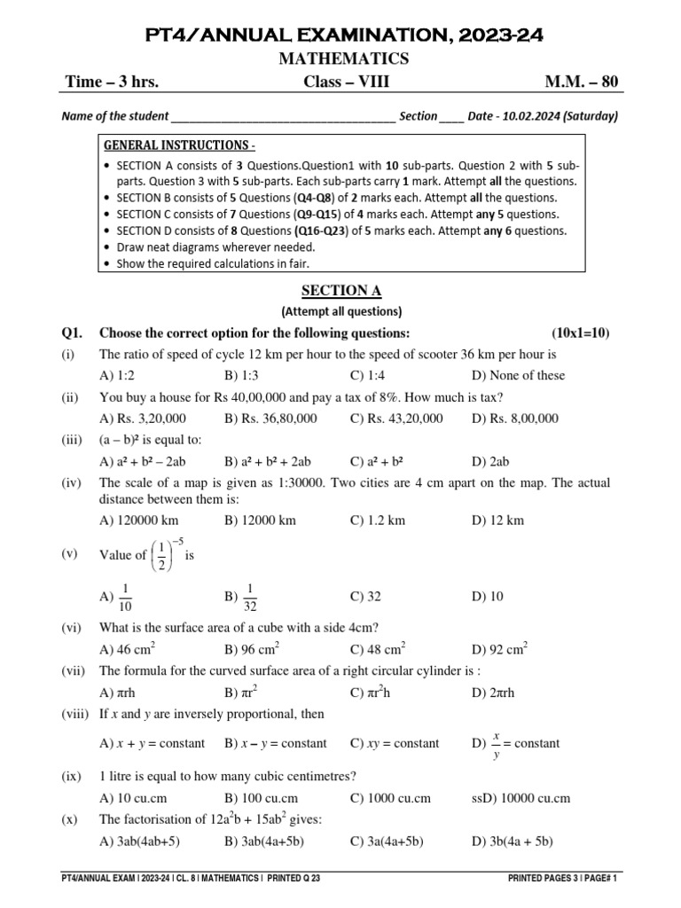 8-mathS (7) | PDF | Area | Pie Chart