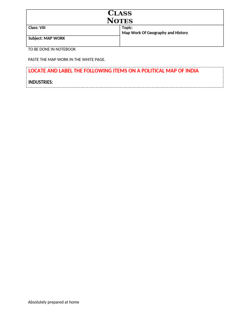 8-SSC - Map Work 2023-24, Full | PDF | Indian Rebellion Of 1857 ...