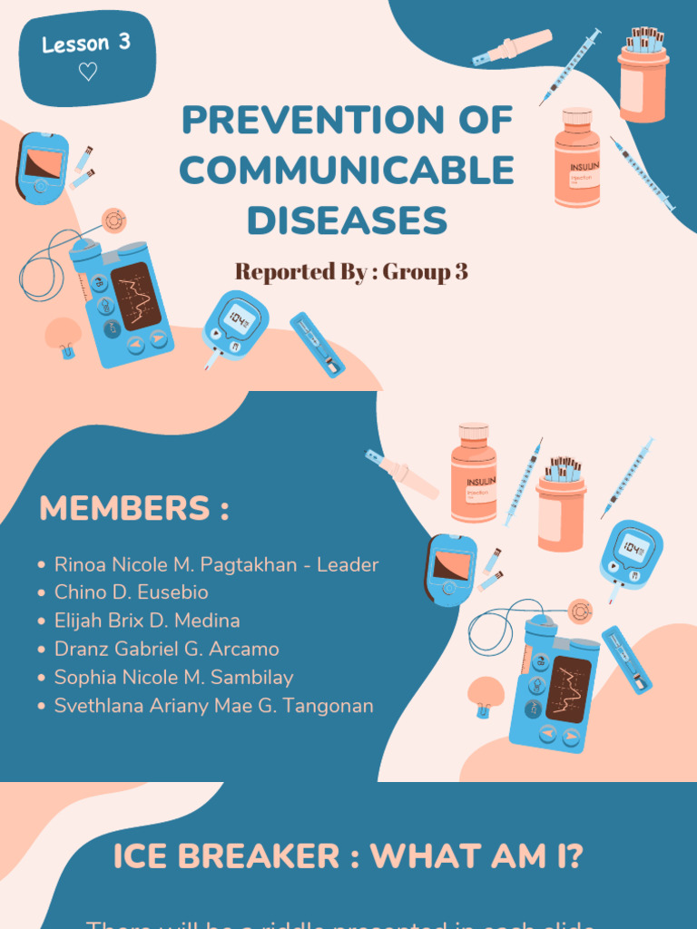 Lesson 3 - Prevention of Communicable Disease | PDF | Infection | Birth ...