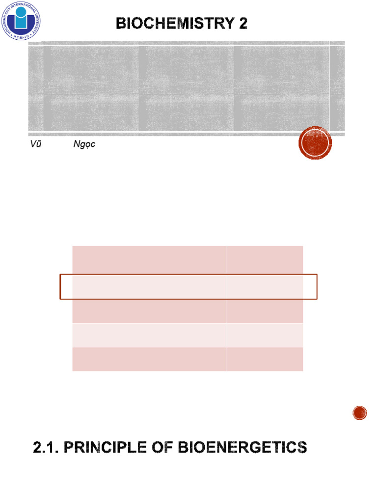BC2-Week 2-Principle of Bioenergetics | PDF | Bioenergetics | Gibbs Free Energy