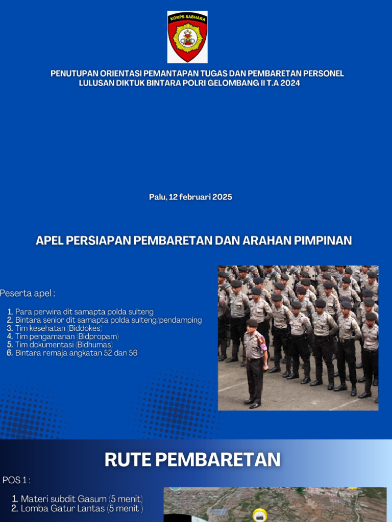 Pembaretan Bintara Polri Bintara 52 Dan 56 Paparan | PDF