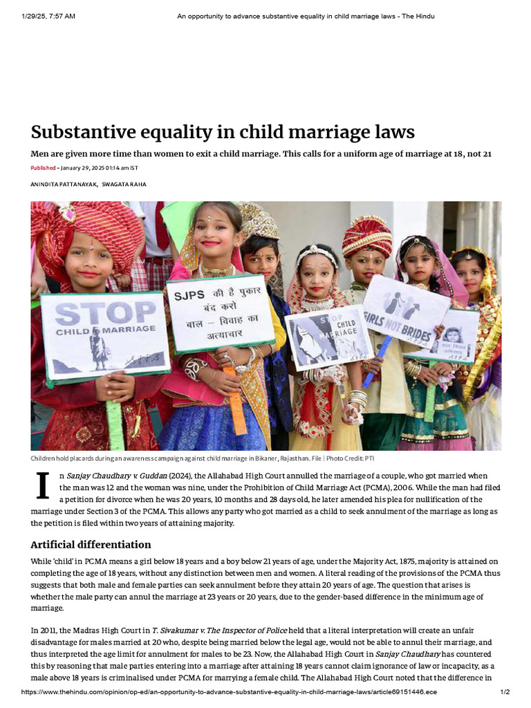 Annulment of Child Marriage Ruling | PDF | Marriage | Child Marriage
