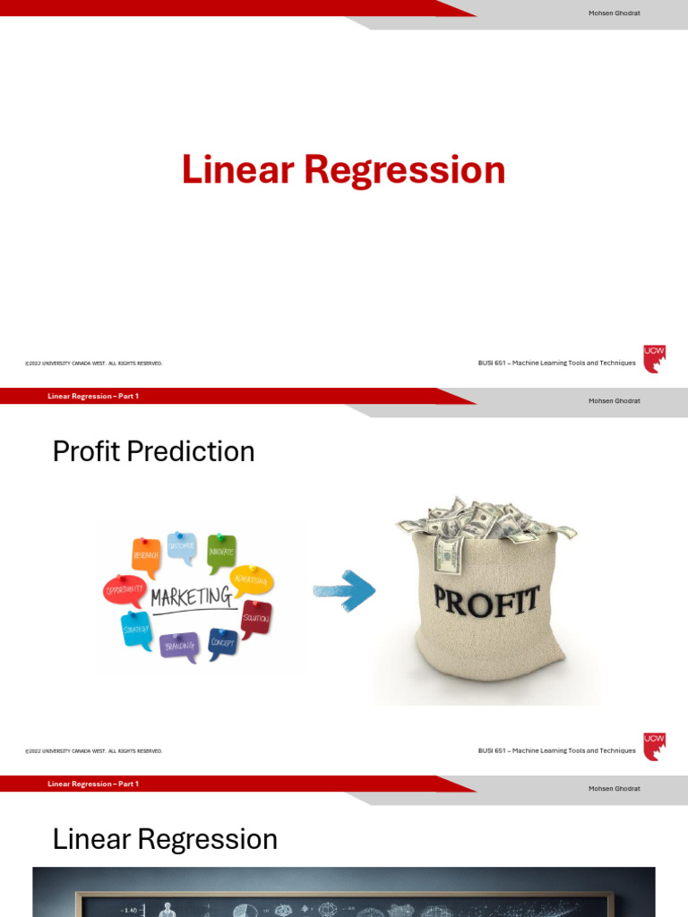 Linear Regression - Part 1 | PDF | Errors And Residuals | Mean Squared Error